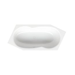 Bette BetteMetric 6-Eck-Badewanne 6841-004 edelwei&szlig;, 206x90x45cm, Fu&szlig;ende links, &Uuml;berlauf vorne