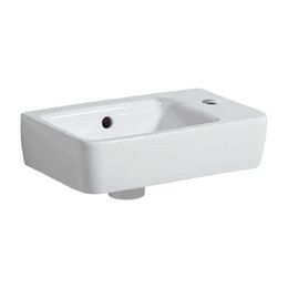 Geberit Waschtisch Renova Compact 276140600 weiss, KeraTect, 40 x 25 cm, mit Hahnloch rechts