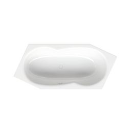 BetteMetric Badewanne 6841000P, weiss GlasurPlus 206 x 90 cm, Fussende links, &Uuml;berlauf vorne