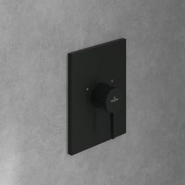 Villeroy & Boch Villeroy und Boch Conum Fertigmontageset TVS127004000K5 Unterputz-Einhebel-Duscharmatur, Wandmontage, matt black