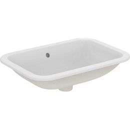 Ideal Standard Connect Einbauwaschtisch E505901 rechteckig, ohne Hahnloch, mit &Uuml;berlauf, 58 x 41 cm, wei&szlig;