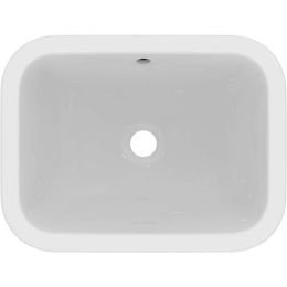 Ideal Standard Connect Einbau Waschtisch E505701 50 x 38 cm, weiss, ohne Hahnloch, mit &Uuml;berlauf