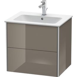 Duravit XSquare Waschtisch-Unterschrank XS417108989 61x56x47,8cm, 2 Schubk&auml;sten, Flannel Grey hochglanz