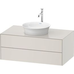 Duravit White Tulip Waschtisch-Unterschrank WT498603939 100 x 55 cm, Nordic Wei&szlig; Seidenmatt, wandh&auml;ngend, 2 Schubk&auml;sten, 1 Konsolenplatte