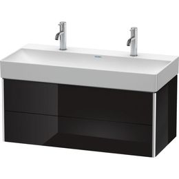 Duravit XSquare Waschtisch-Unterschrank XS416304040 98,4x39,7x46cm, 2 Schubk&auml;sten, schwarz hochglanz