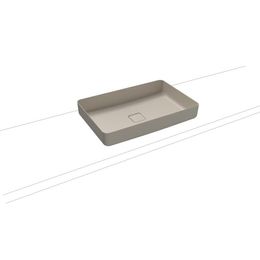 Kaldewei Miena Waschtisch-Schale 909606003668 3185, 58 x 38 cm, warm grey 10, ohne &Uuml;berlauf, ohne Hahnloch, Schallschutz