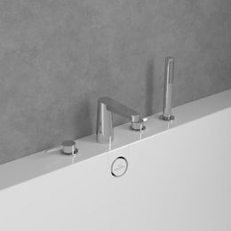 Villeroy & Boch Villeroy und Boch Conum Vierloch-Badewannenarmatur TVT12700200061 mit Handbrause, chrom
