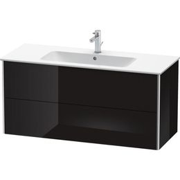 Duravit XSquare Waschtisch-Unterschrank XS417404040 121x56x47,8cm, 2 Schubk&auml;sten, schwarz hochglanz