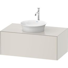 Duravit White Tulip Waschtisch-Unterschrank WT497603939 100 x 55 cm, Nordic Wei&szlig; Seidenmatt, wandh&auml;ngend, 1 Auszug, 1 Konsolenplatte
