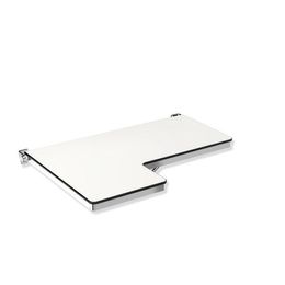 HEWI System 900 Duschklappsitz 900.51.20940 842 x 538 mm, rechts, L-f&ouml;rmig, poliert