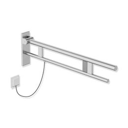 HEWI System 900 St&uuml;tzklappgriff 900.50.213XA Ausladung 850 mm, Edelstahl matt geschliffen, rechts