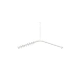 HEWI System 900 Vorhangstange 900.34.10260DX 987 x 987 mm, 20 Vorhangringe, Edelstahl pulverbeschichtet wei&szlig; tiefmatt