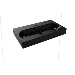 Kaldewei Centro Wand-Waschtisch 903506013701 3062, 90x50x12cm, schwarz Perl-Effekt, ohne &Uuml;berlauf, 1 Hahnloch