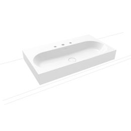 Kaldewei Centro Aufsatzwaschtisch 903106033001 3058, 90x50x12cm, weiss, Perl-Effekt, 3 Hahnl&ouml;cher
