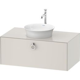 Duravit White Tulip Waschtisch-Unterschrank WT498103939 100 x 55 cm, Nordic Wei&szlig; Seidenmatt, wandh&auml;ngend, 1 Auszug mit Griff, 1 Konsolenplatte
