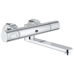 Grohe Eurosmart CE Infrarot-Waschtisch-Wand-Armatur 36332000 Ausladung 287 mm, chrom, Batterie 6 V, mit Thermostat