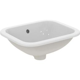Ideal Standard Connect Unterbau Waschtisch E505601 42 x 35 cm, weiss, ohne Hahnloch, mit &Uuml;berlauf