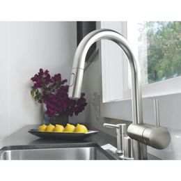 Grohe Minta K&uuml;chenarmatur 32321DC2 supersteel, herausziehbare Dual-Sp&uuml;lbrause, C-Auslauf