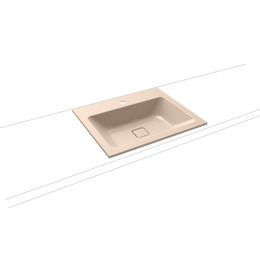 Kaldewei Cono Einbau-Waschtisch 901606013030 3080, 60x50cm, bahamabeige Perl-Effekt, ohne &Uuml;berlauf, 1 Hahnloch