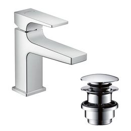 Hansgrohe Metropol 100 Waschtischarmatur 32500000 chrom, f&uuml;r Handwaschbecken, mit Push Open