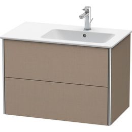 Duravit XSquare Waschtisch-Unterschrank XS417707575 81x56x47,8cm, 2 Schubk&auml;sten, Becken rechts, Leinen