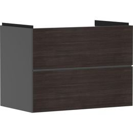 Hansgrohe Xevolos E Waschtischunterschrank 54180730 780x555x475mm, 2 Schubladen, schiefergrau matt, Eiche dunkel