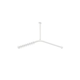 HEWI System 900 Vorhangstange 900.34.10160DX 887 x 887 mm, 18 Vorhangringe, Edelstahl pulverbeschichtet wei&szlig; tiefmatt