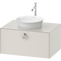Duravit White Tulip Waschtisch-Unterschrank WT498003939 80 x 55 cm, Nordic Wei&szlig; Seidenmatt, wandh&auml;ngend, 1 Auszug mit Griff, 1 Konsolenplatte