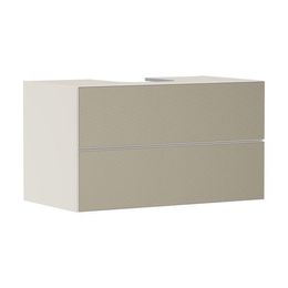 Hansgrohe Xevolos E Waschtischunterschrank 54191390 980x555x550mm, 2 Schubladen, sandbeige matt, bronze Struktur