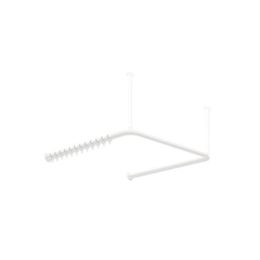 HEWI System 900 Vorhangstange 900.34.30160DX 1187 x 1175 x 1187 mm, 34 Vorhangringe, Edelstahl pulverbeschichtet wei&szlig; tiefmatt