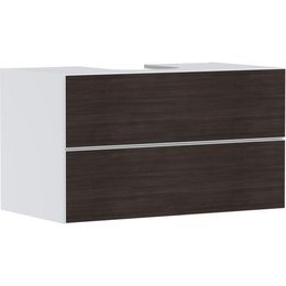 Hansgrohe Xevolos E Waschtischunterschrank 54190730 980x555x550mm, 2 Schubladen, mattwei&szlig;, Eiche dunkel