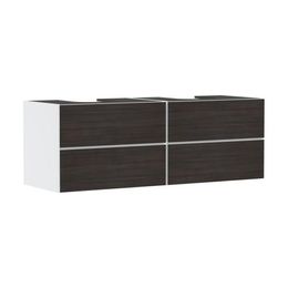 Hansgrohe Xevolos E Waschtischunterschrank 54199730 1570x555x550mm, 4 Schubladen, mattwei&szlig;, Eiche dunkel