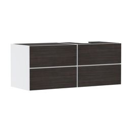 Hansgrohe Xevolos E Waschtischunterschrank 54239730 1370x555x550mm, 4 Schubladen, rechts, mattwei&szlig;, Eiche dunkel