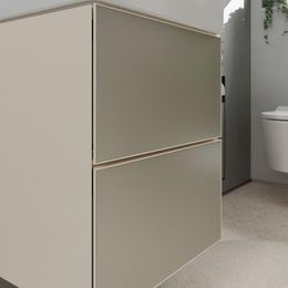 Hansgrohe Xevolos E Waschtischunterschrank 54173790 480x555x475mm, f&uuml;r Handwaschbecken, 2 Schubladen, sandbeige matt, sandbeige metallic