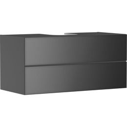 Hansgrohe Xevolos E Waschtischunterschrank 54195770 1180x555x550mm, 2 Schubladen, schiefergrau matt, schiefergrau metallic