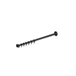 HEWI System 900 Vorhangstange 900.34.40060DC Edelstahl pulverbeschichtet schwarz tiefmatt, L&auml;nge 1000mm, 10 Vorhangringe