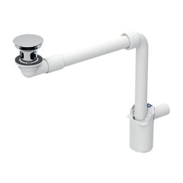 Geberit Waschbeckenablauf 152092211 &Oslash; 40 mm, freier Auslauf und Ventilabdeckung, hochglanz-verchromt