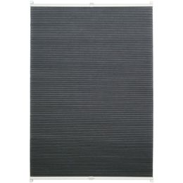 Wabenplissee mydeco "Save" Gr. 2, grau (grau, weiß), B:120cm H:130cm, Obermaterial: 100% Polyester, Plissees, Klemmfix