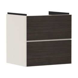 Hansgrohe Xevolos E Waschtischunterschrank 54176730 580x555x475mm, 2 Schubladen, sandbeige matt, Eiche dunkel