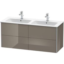 Duravit XSquare Waschtisch-Unterschrank XS417508989 128x56x47,8cm, 4 Schubk&auml;sten, Flannel Grey hochglanz