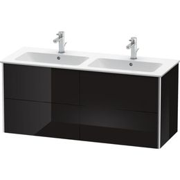 Duravit XSquare Waschtisch-Unterschrank XS417504040 128x56x47,8cm, 4 Schubk&auml;sten, schwarz hochglanz