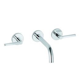 Kludi Nova Fonte Roh- und Feinbau-Komplettset 201440515 f&uuml;r Waschtisch-Dreiloch-Wandarmatur, Ausladung 180mm, chrom