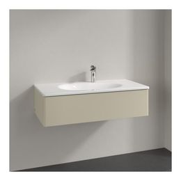 Villeroy & Boch Villeroy und Boch Antao Waschtisch-Unterschrank L02000HJ 98,8x25,6x49,3cm, ohne Frontstruktur, silk grey matt lacquer, mit Beleuchtung