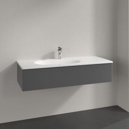 Villeroy & Boch Villeroy und Boch Antao Waschtisch-Unterschrank K03100GK 118,8x25,6x49,3cm, mit Frontstruktur, anthracite matt lacquer