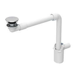 Geberit Waschbeckenablauf 152093211 &Oslash; 40 mm, freier Auslauf und Ventilabdeckung, hochglanz-verchromt