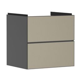 Hansgrohe Xevolos E Waschtischunterschrank 54177390 580x555x475mm, 2 Schubladen, schiefergrau matt, bronze Struktur