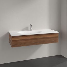 Villeroy & Boch Villeroy und Boch Antao Waschtisch-Unterschrank K03100HM 118,8x25,6x49,3cm, mit Frontstruktur, warm walnut