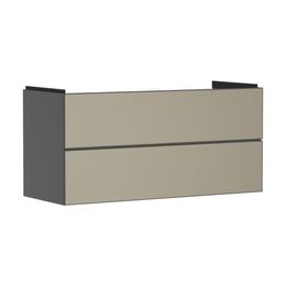 Hansgrohe Xevolos E Waschtischunterschrank 54186390 1180x555x475mm, 2 Schubladen, schiefergrau matt, bronze Struktur