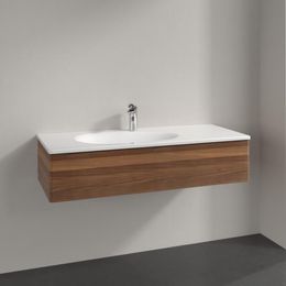 Villeroy & Boch Villeroy und Boch Antao Waschtisch-Unterschrank K03000HM 118,8x25,6x49,3cm, ohne Frontstruktur, warm walnut