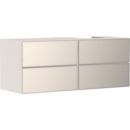 Hansgrohe Xevolos E Waschtischunterschrank 54240790 1370x555x550mm, 4 Schubladen, rechts, sandbeige matt, sandbeige metallic